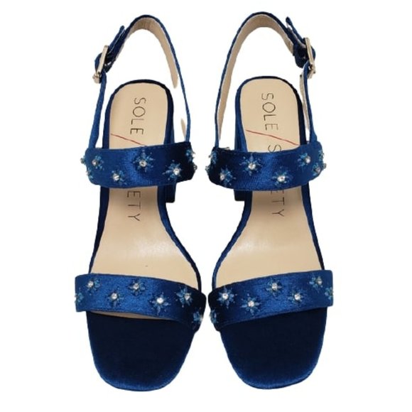 Sole Society | Shoes | Sole Society Jessibel Cerulean Blue Beaded Heels ...